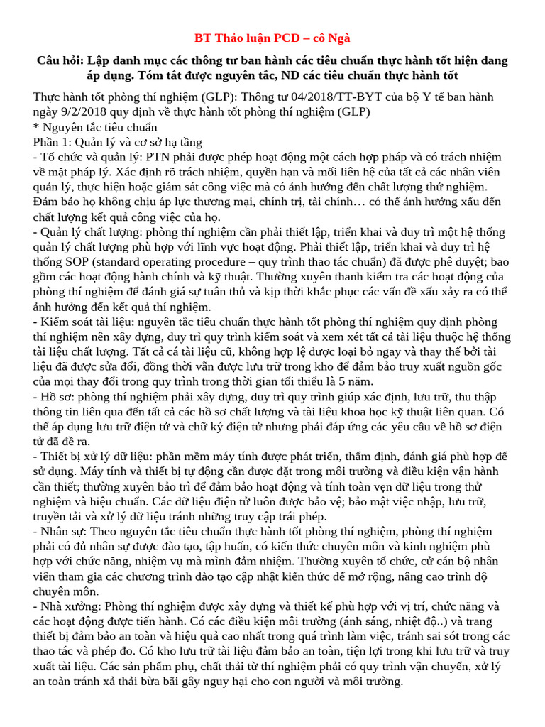 BT Thảo luận PCD | PDF