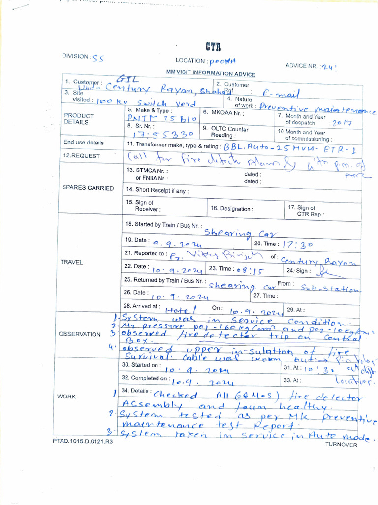 NIFPS PM Report | PDF | Valve | Switch