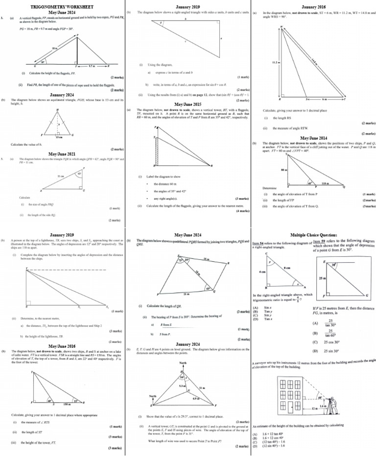 Trigonometry Form 5 Worksheet | PDF