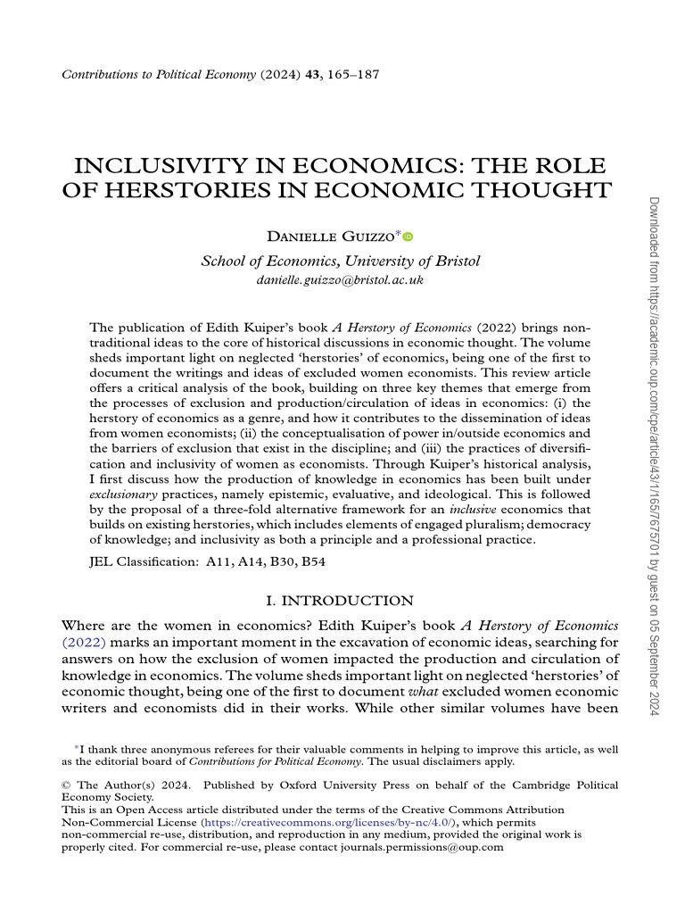 Guizzo, Danielle - Knowledge Without Barriers Promoting Inclusivity in Economics With ...