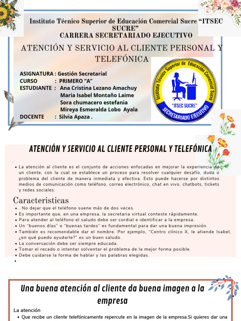 Atención y Servicio Al Cliente Personal y Telefónica | PDF | Servicio ...