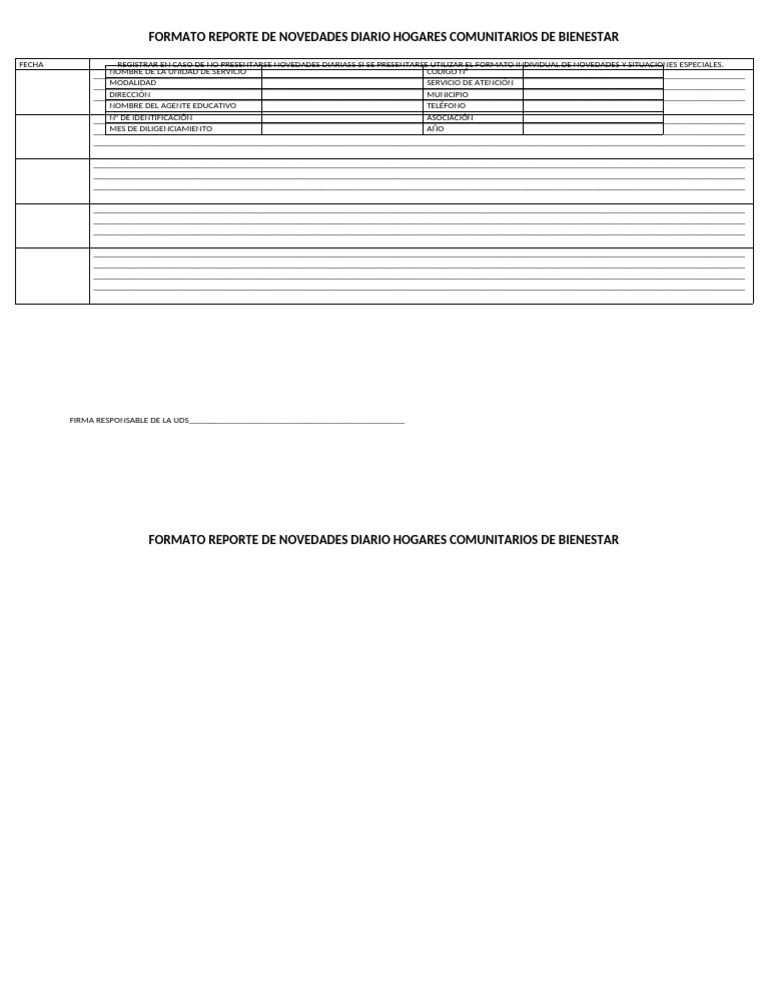 REGISTRO DE NOVEDADES | PDF