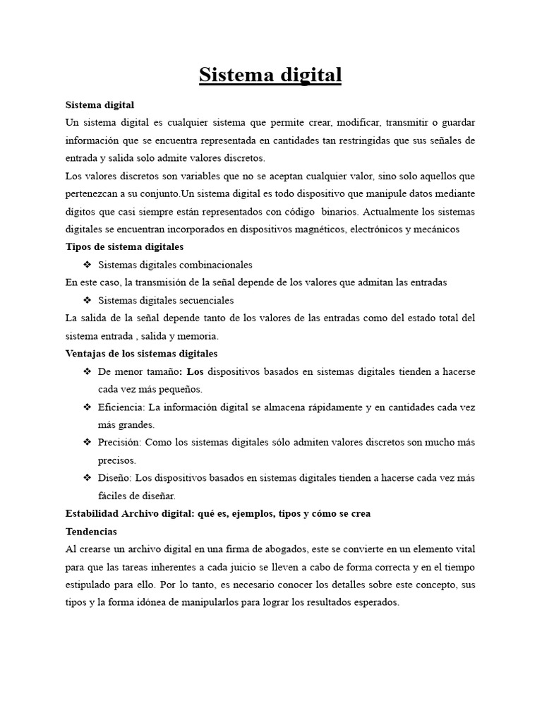 Sistema Digital - 1roa Grupo6 | PDF | Archivo de computadora | Información