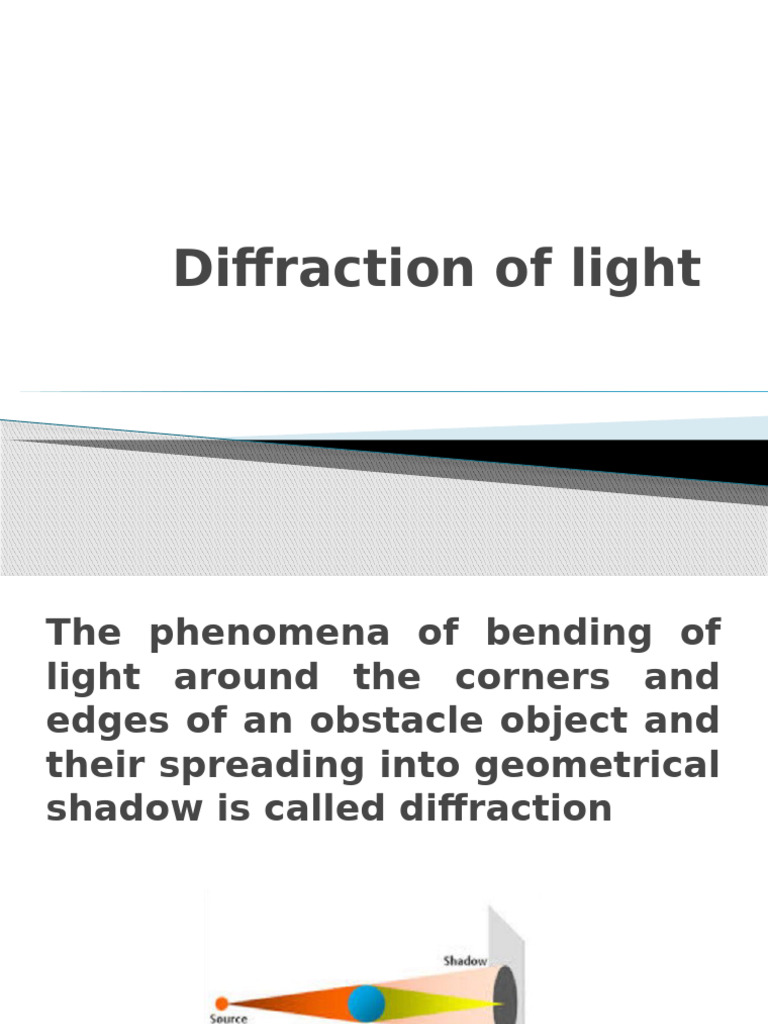 Diffraction of Light | PDF | Diffraction | Electromagnetic Spectrum
