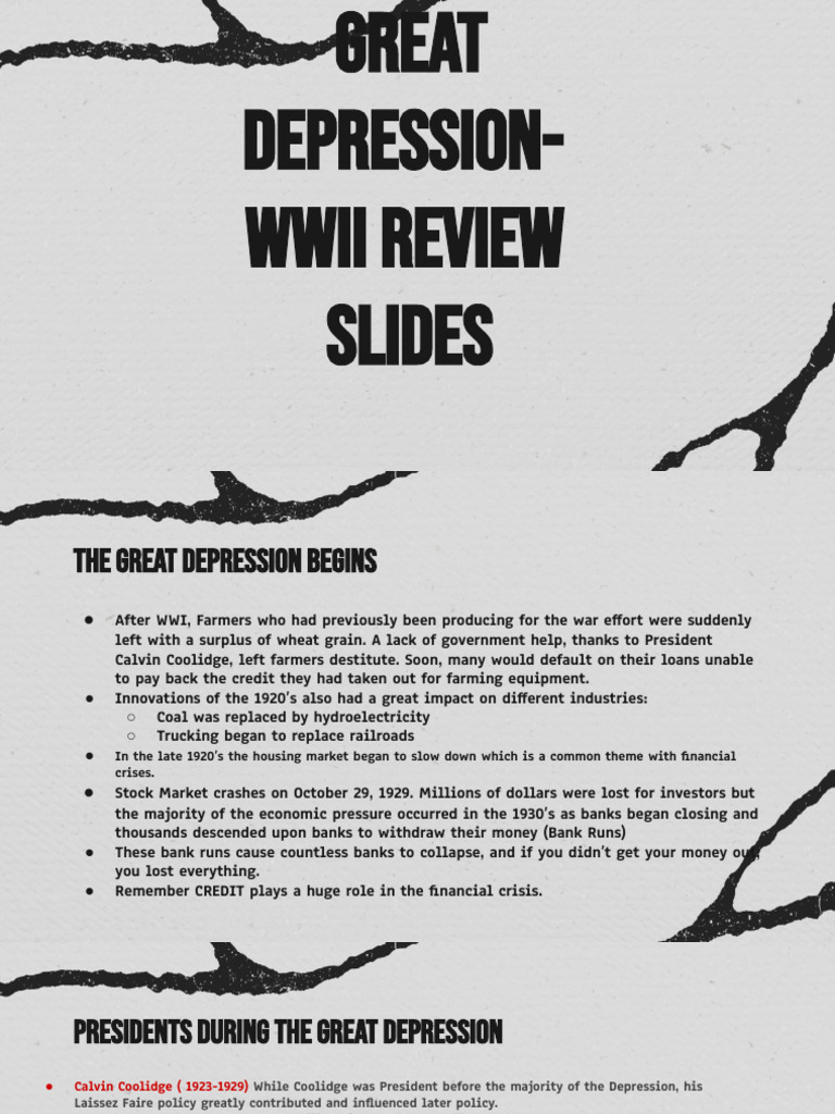 Great Depression-WWII Review | PDF | Dust Bowl | Atomic Bombings Of ...