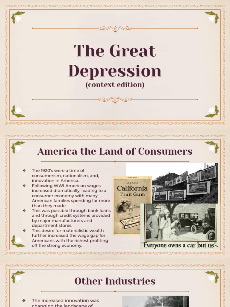 The Great Depression _( | PDF | Banks | Money