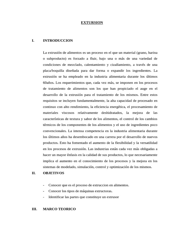 EXTURSION | PDF | Extrusión | Alimentos