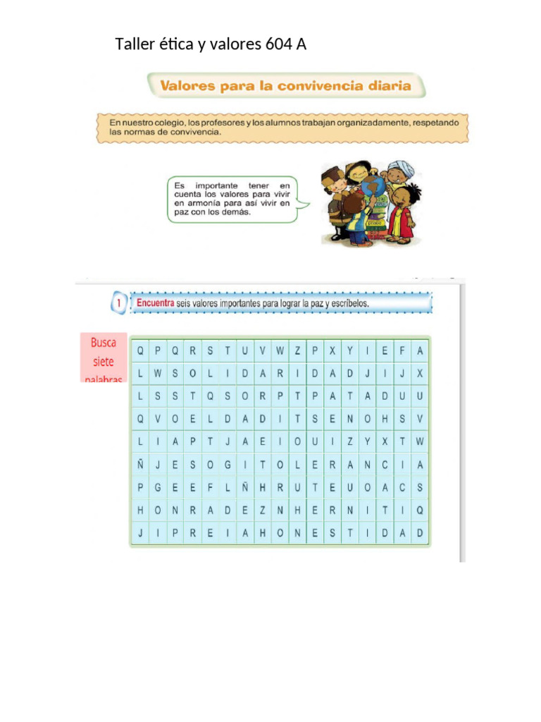 Normas de convivencia escolar 604 A | PDF