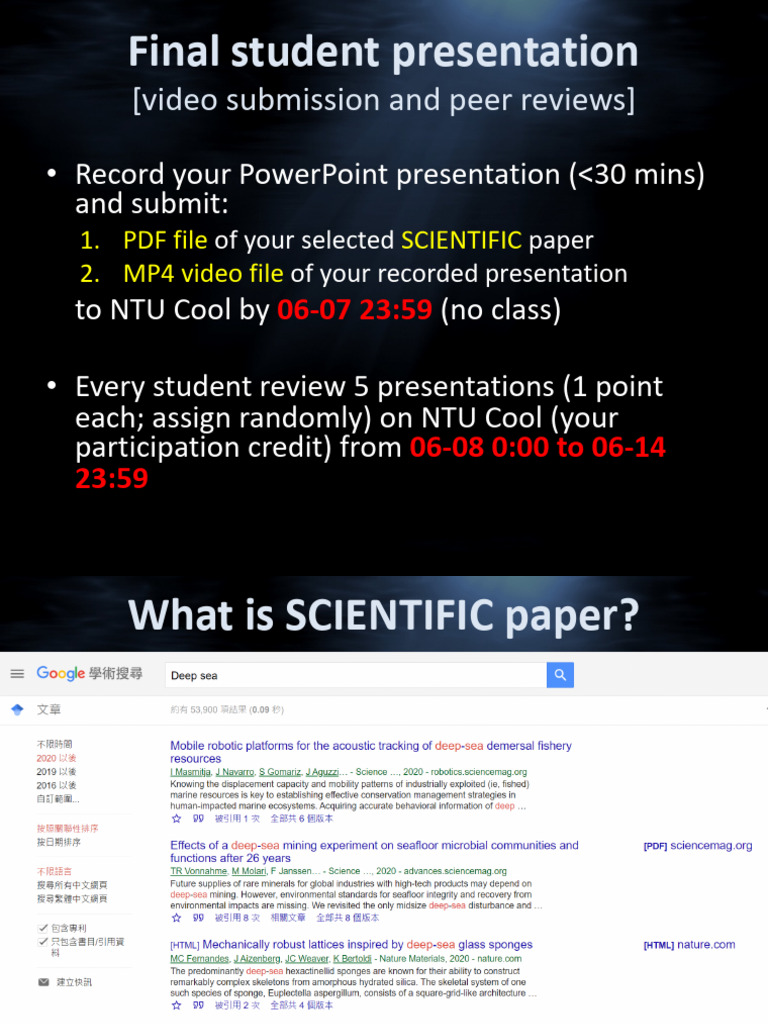 Final Student Presentation Guidelines | PDF