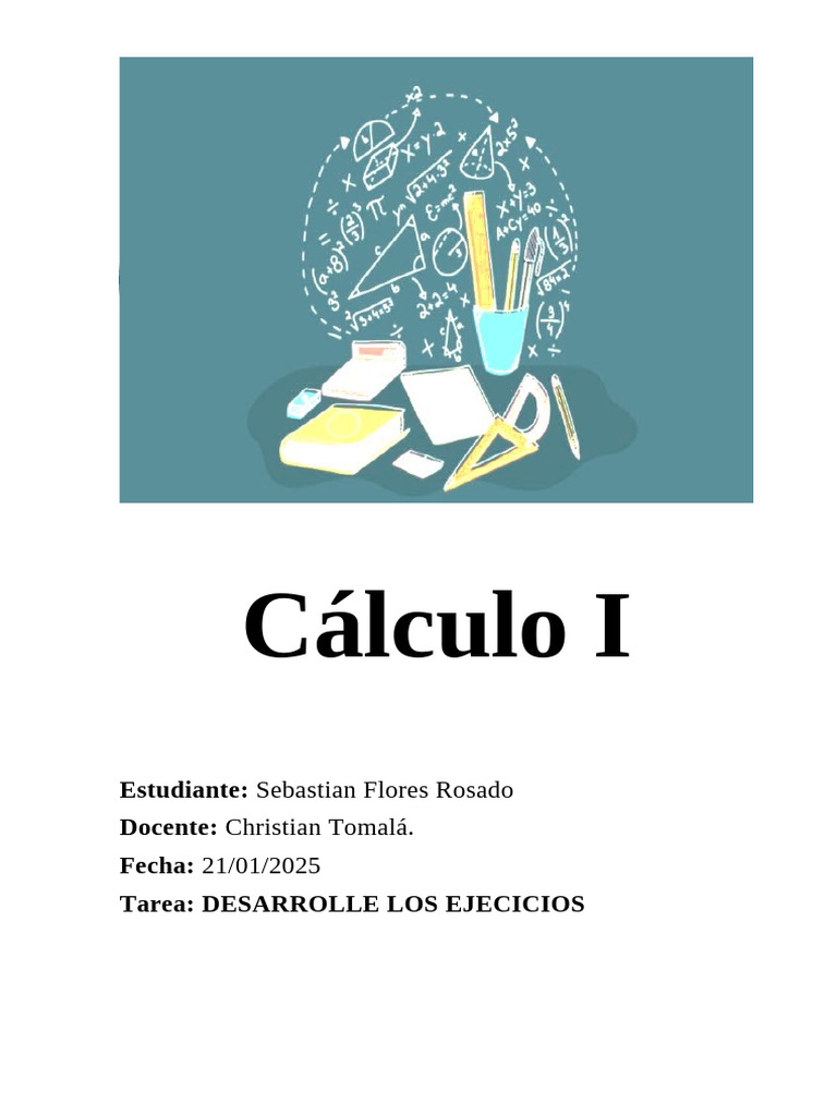 Tarea de Cálculo I - Ejercicios 1-33 | PDF