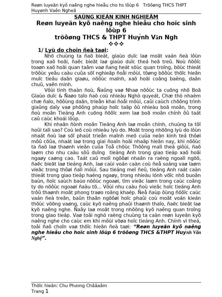 SKKN Tieng Anh 9 | PDF