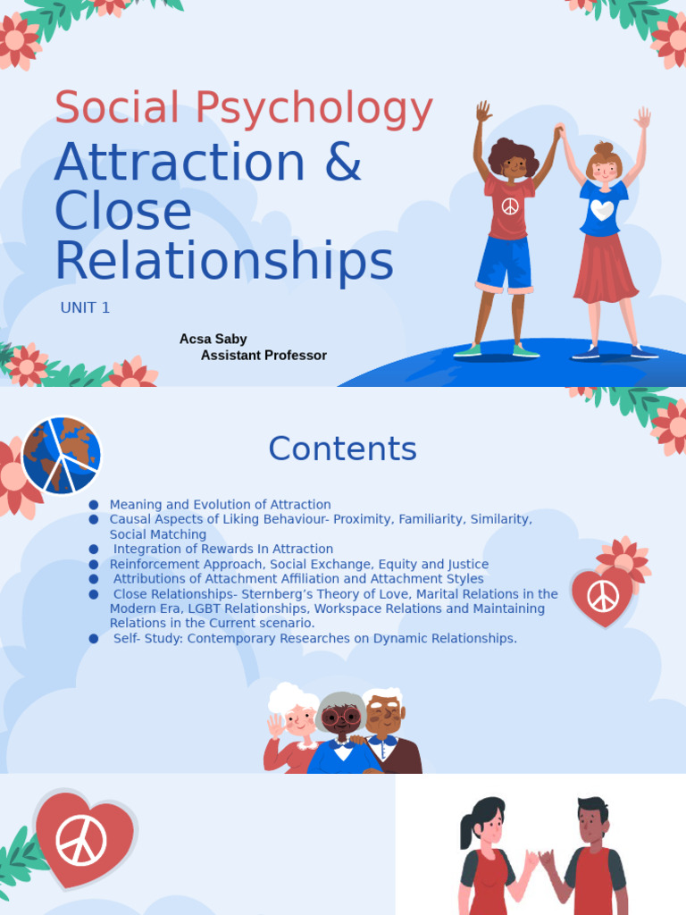 Unit 1 - Attraction and Close Relationships | PDF | Attachment Theory ...