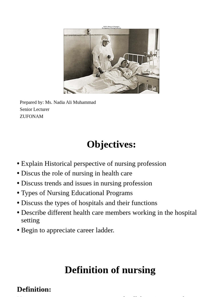 History and Evolution of Nursing Profession | PDF | Nursing | Florence ...