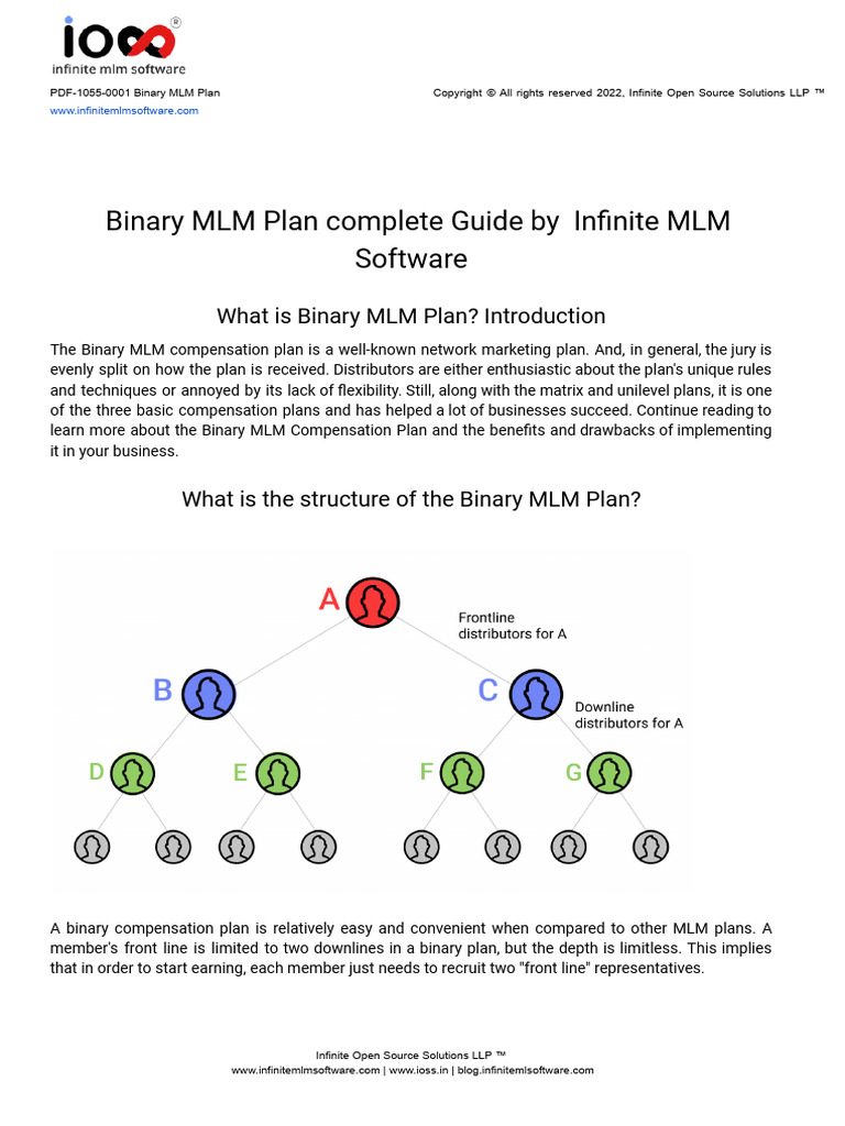 Binary Compensation Plan Spill Over Binary Plan 1 | PDF | Multi Level Marketing | Business