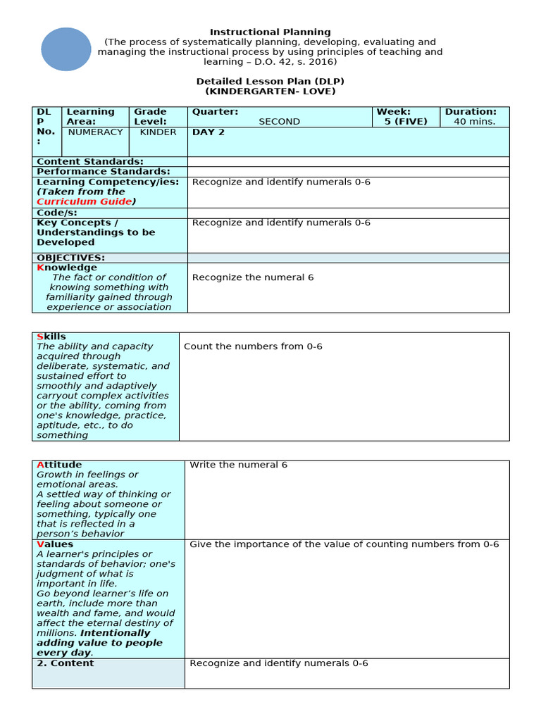 Kindergarten DLP NUM Q2 W5 | PDF | Learning | Teachers
