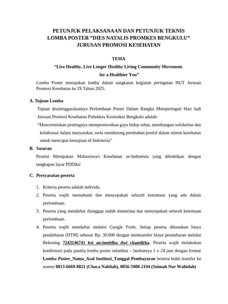 Lomba Poster Dies Natalis Promkes 2025 | PDF