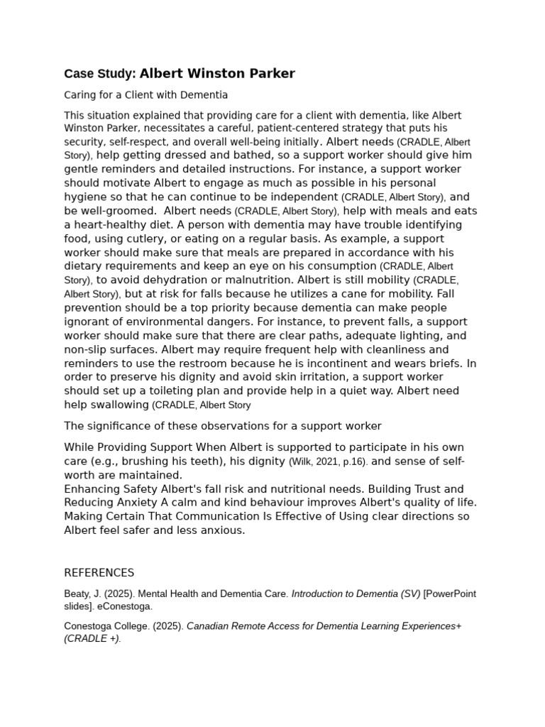 Albert Winston Parker | PDF | Dementia