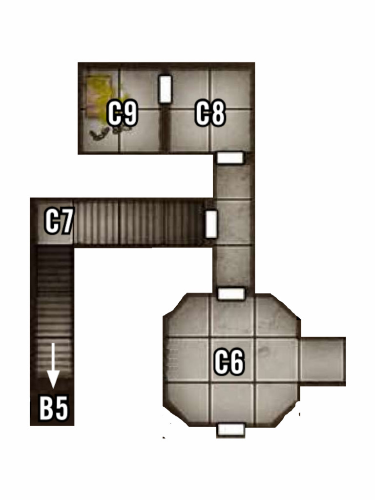 Abomination Vault Printable Game Map Room Printable C6 C7 C8 C9 | PDF