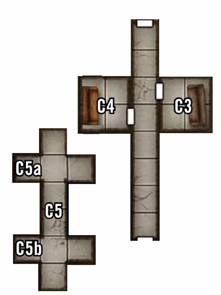 Abomination Vault Printable Game Map Room Printable C3 C4 C5 | PDF