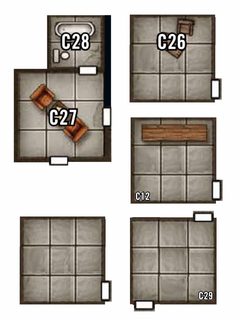 Abomination Vault Printable Game Map Room Printable C12 C29 C26 C27 C28 | PDF