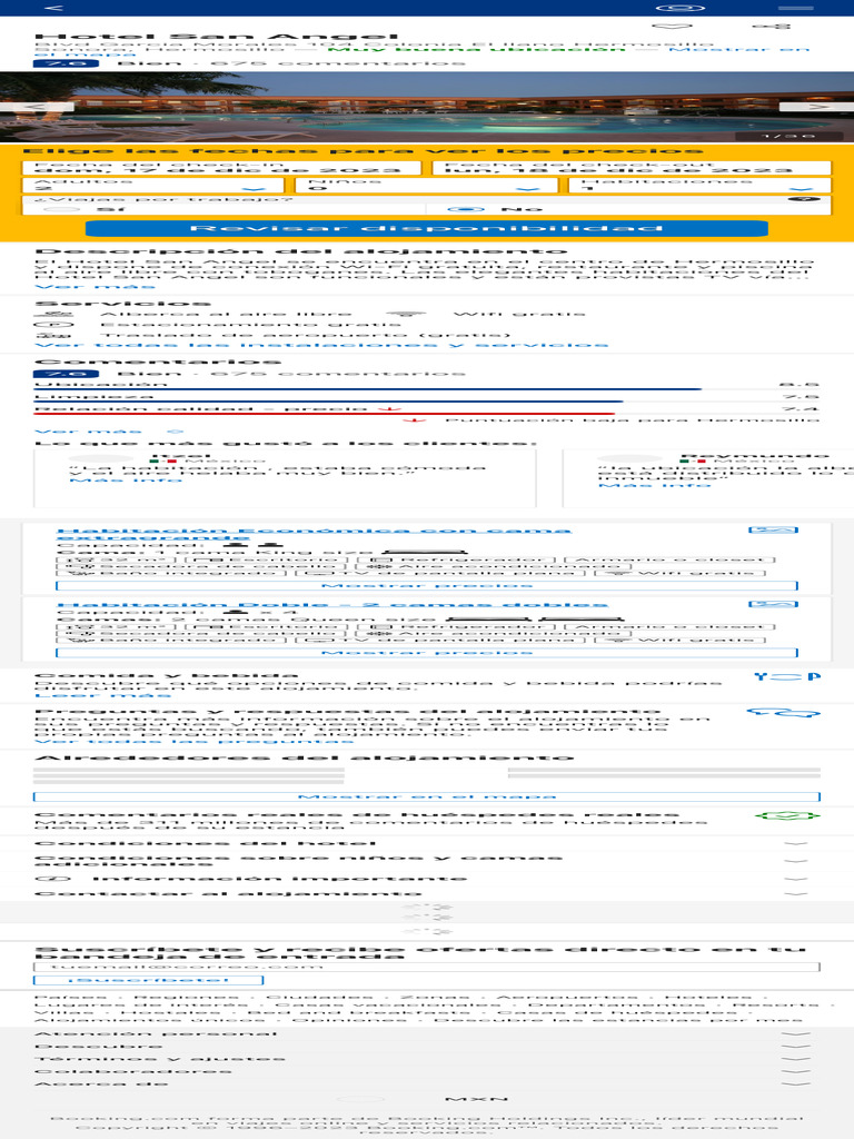 Hotel San Angel, Hermosillo - Precios Actualizados 2023 | PDF | Booking ...