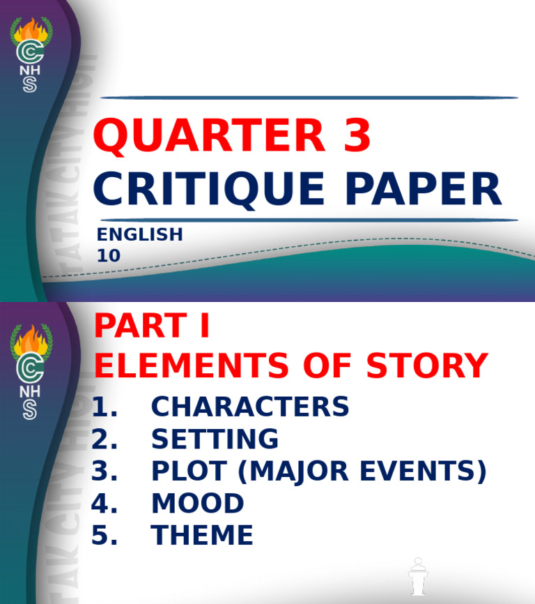 Q3 English Story Elements Critique | PDF
