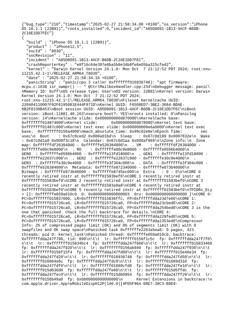 Crash Log | PDF | Computer Engineering | Computer Science