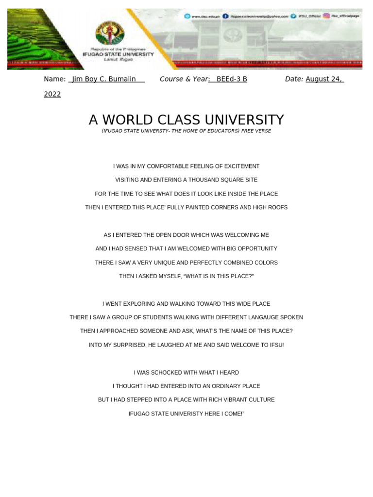 Vmgo Poem | PDF