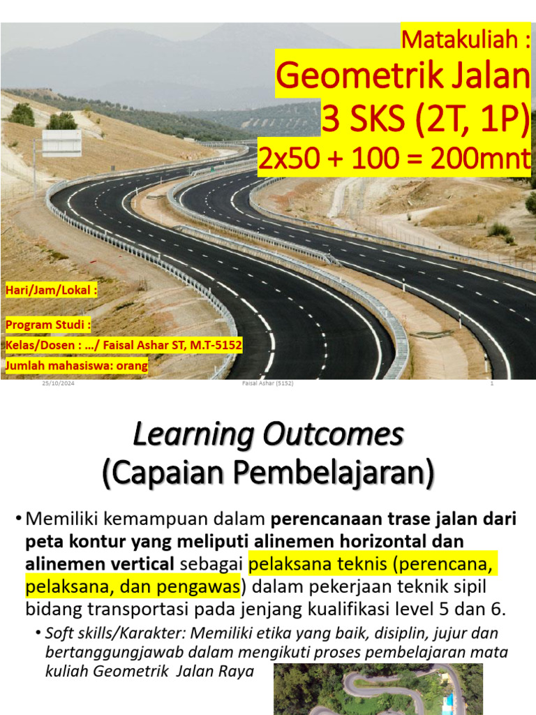 Perencanaan Geometrik Jalan Raya | PDF
