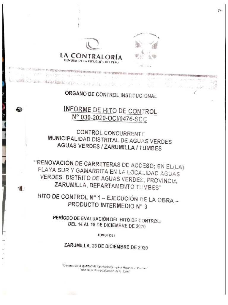 Hito de Control 30 | PDF