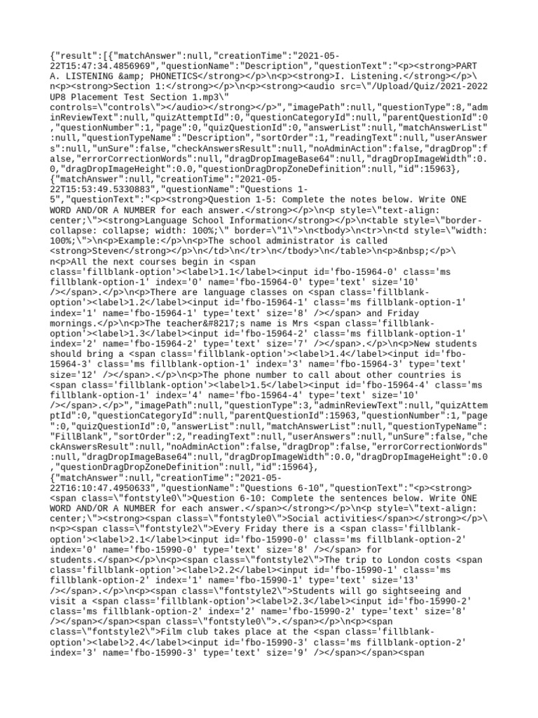 Quiz 106 | PDF | Linguistics