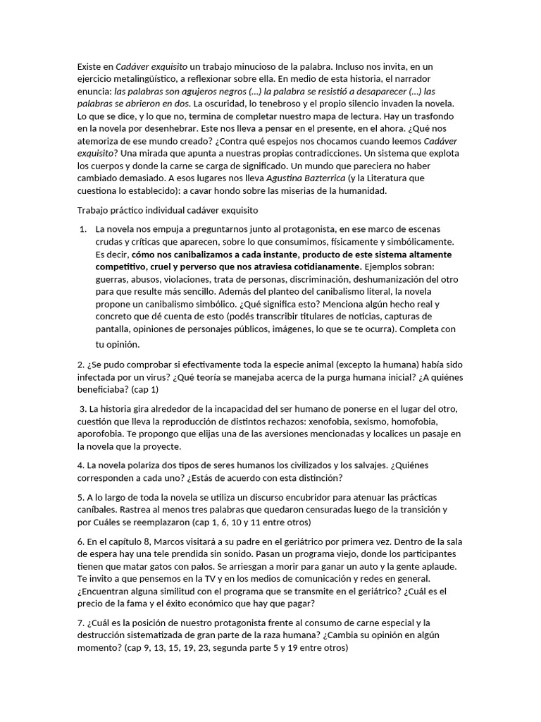Reflexiones sobre "Cadáver exquisito" | PDF