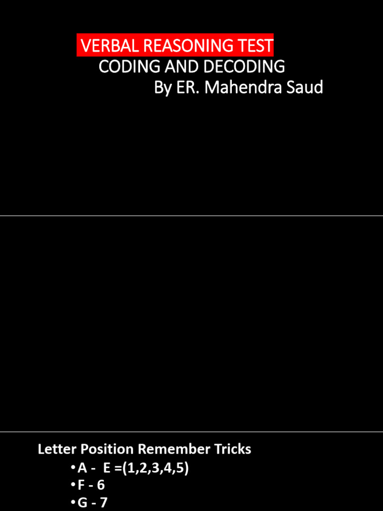 Coding and Decoding New 12 | PDF