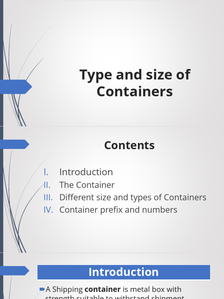 Types and Sizes of Shipping Containers | PDF | Cargo | Intermodal ...
