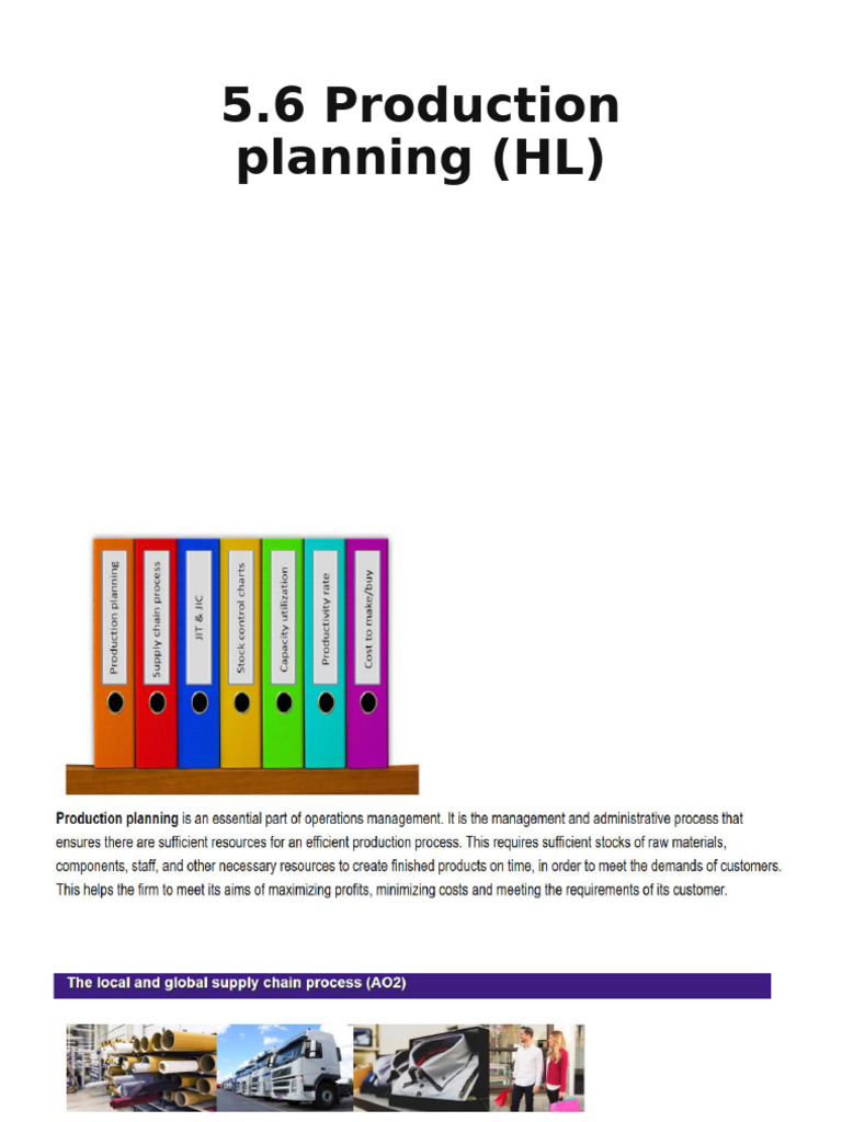Production Planning | PDF