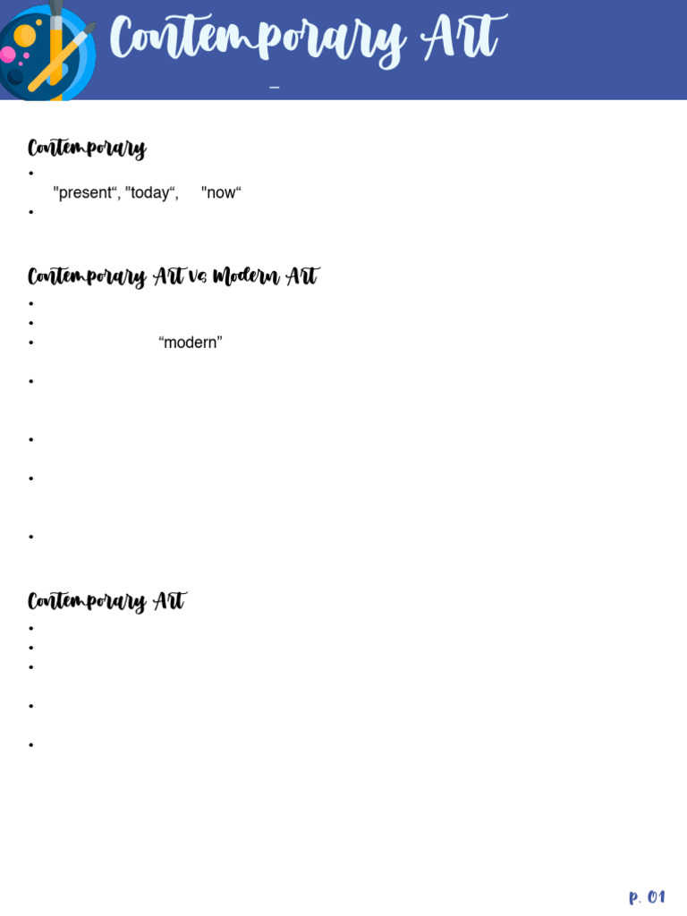 08 Handouts Contemporary Art | PDF | Contemporary Art | Street Art