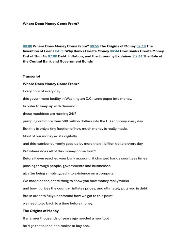 Understanding Money Creation Explained | PDF | Money | Banks