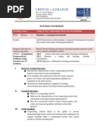 Teaching Internship Learning Task 2 | PDF | Schools | Teachers