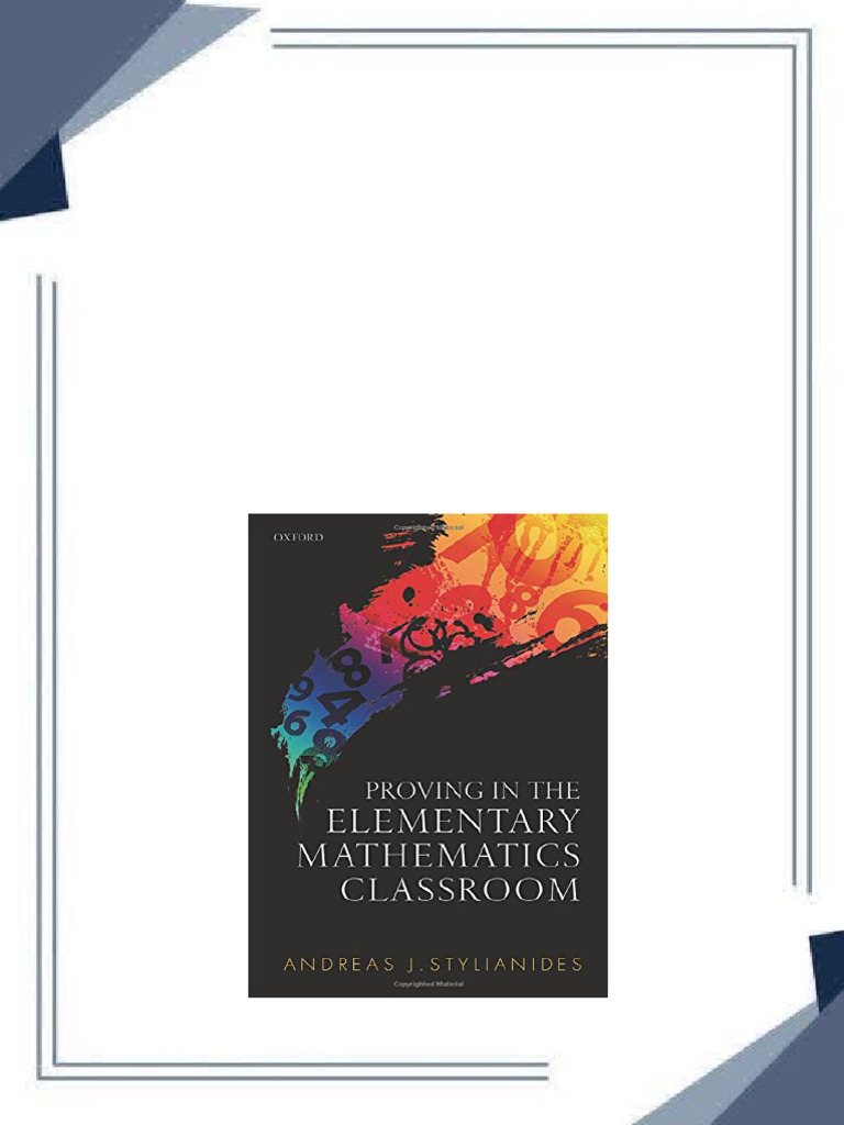1st Edition Andreas J. Stylianides: Proving in The Elementary ...