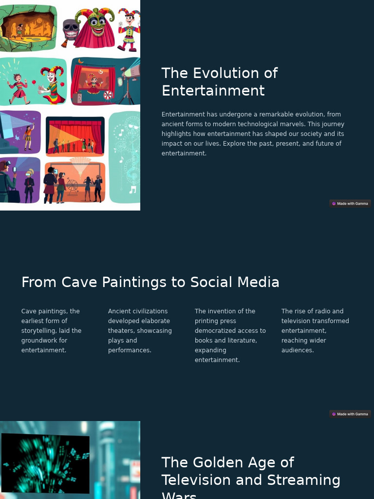 Evolution of Entertainment Trends | PDF | Entertainment | Social Media