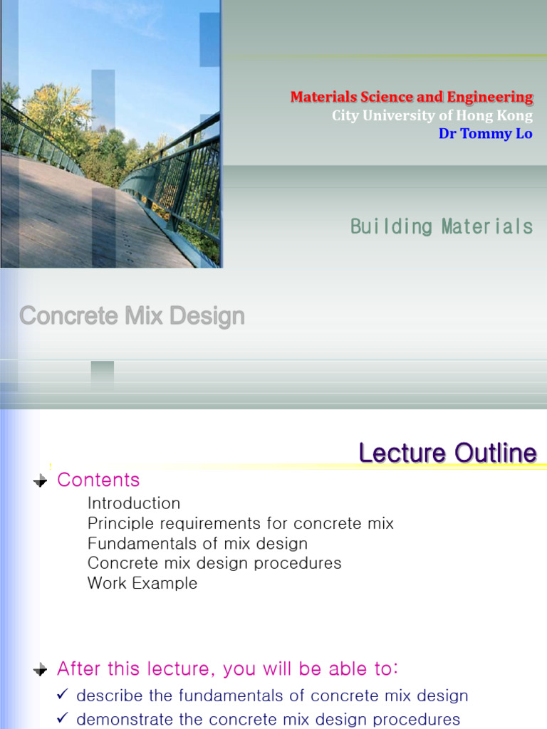 Concrete Mix Design Fundamentals | PDF | Concrete | Cement