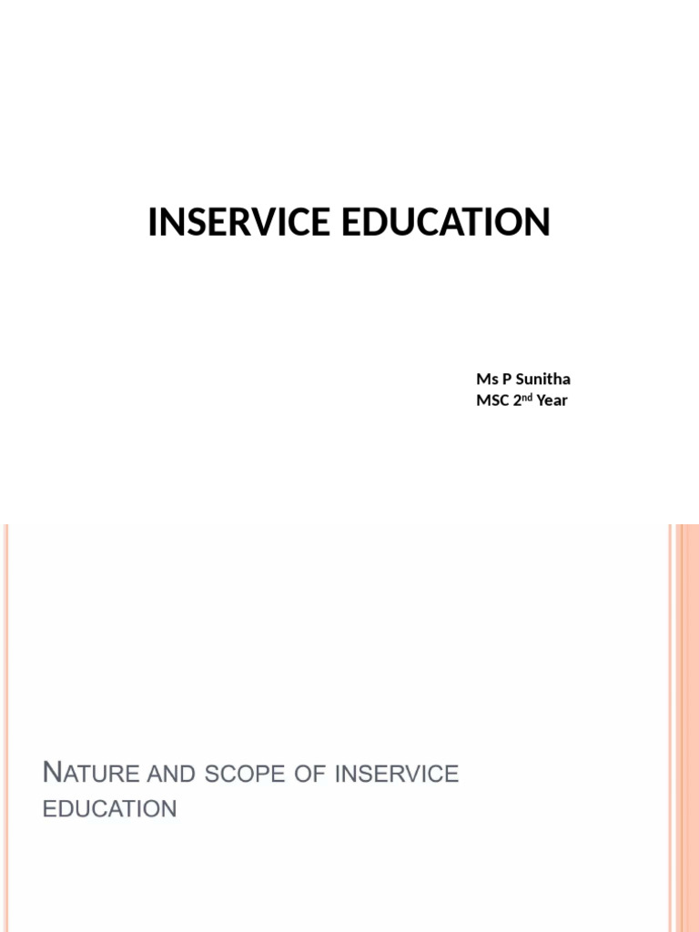 Inservice Education | PDF