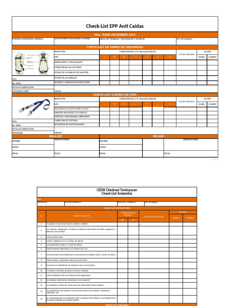 Check-List Epp Alturas | PDF | Escalera