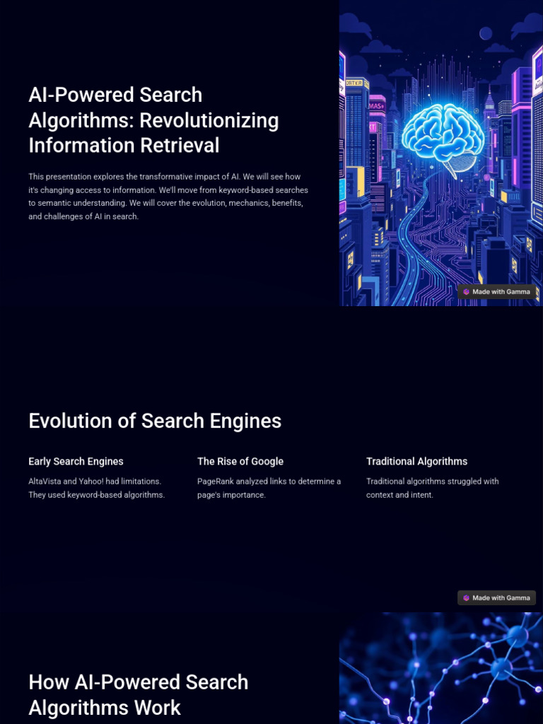 AI Powered Search Algorithms Revolutionizing Information Retrieval | PDF