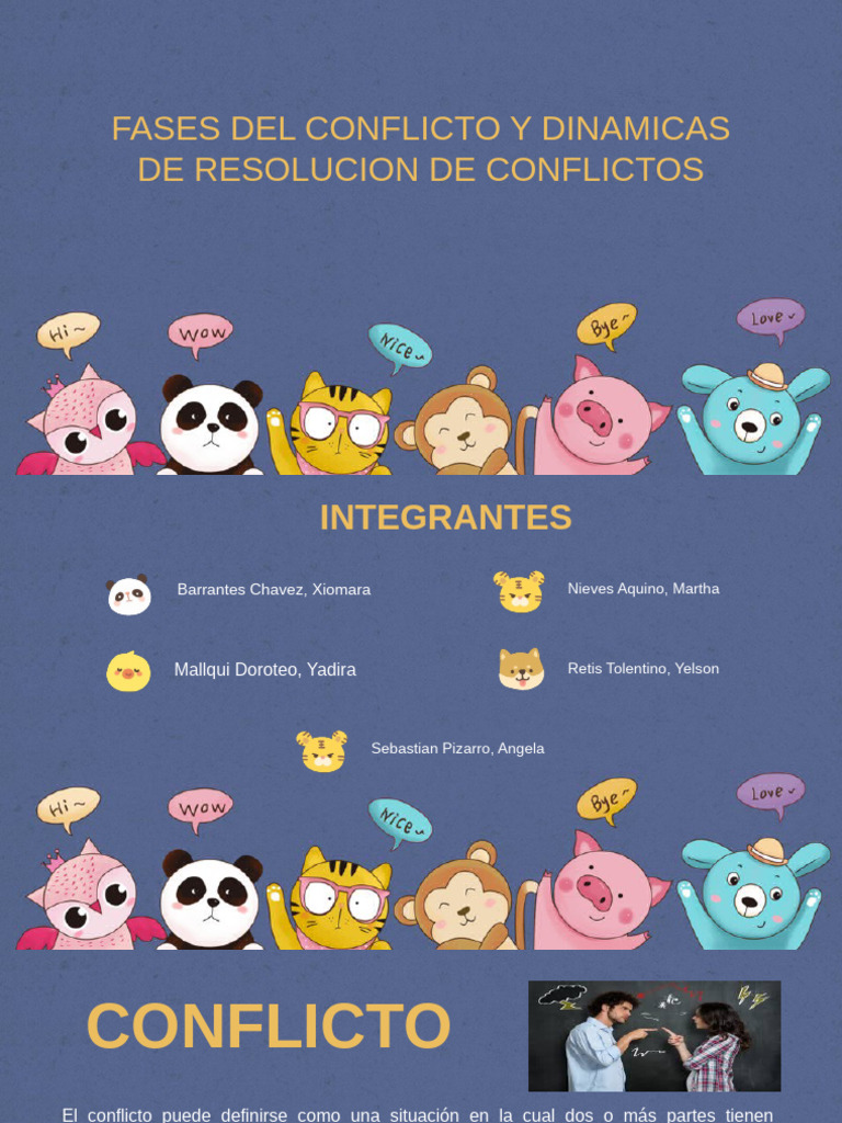 FASES DEL CONFLICTO Y DINAMICAS DE RESOLUCION DE CONFLICTOS.pptxcoreal | PDF | Conflicto ...