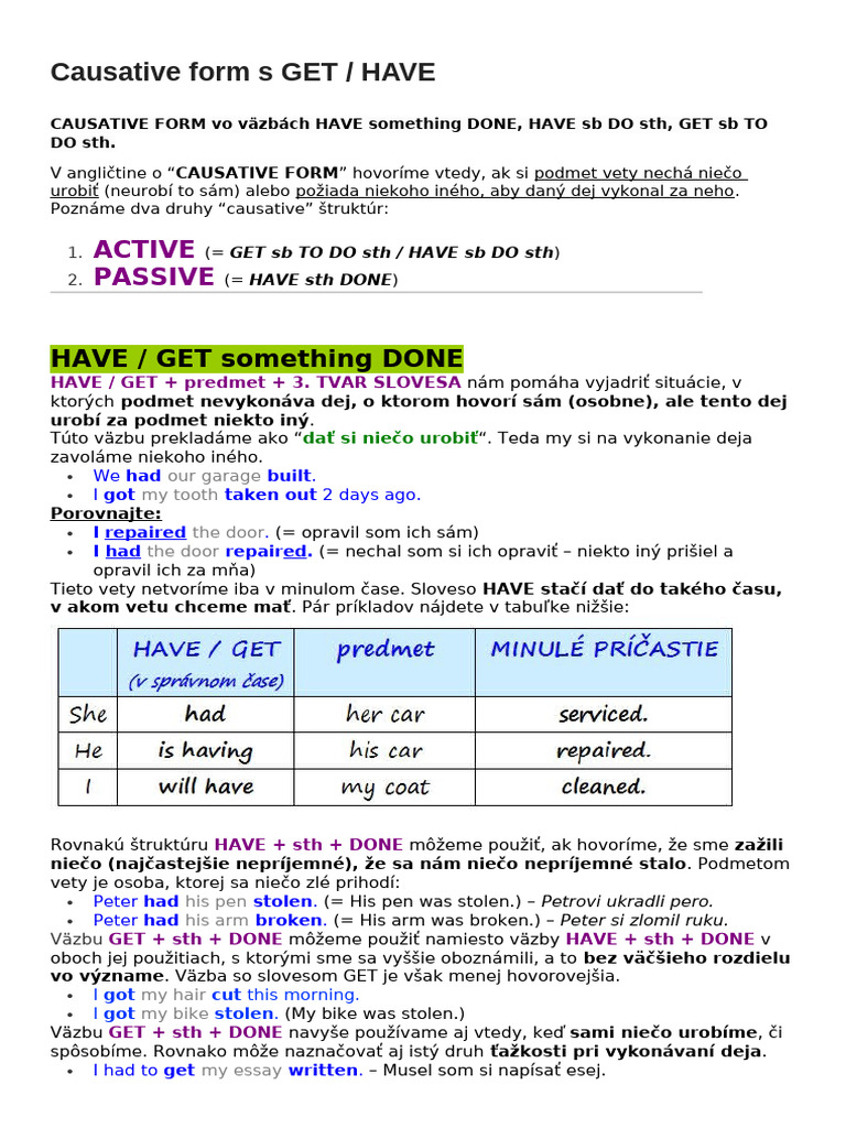 Causative Verbs | PDF