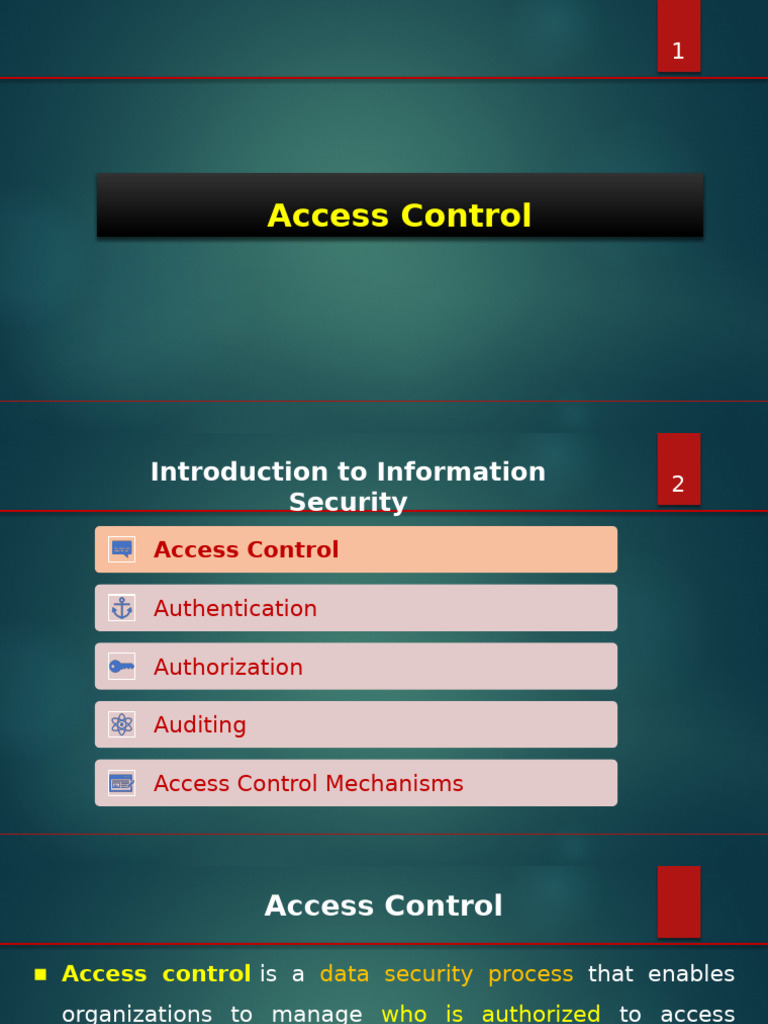 Lec-6 Access Control | PDF | Computer Access Control | Password