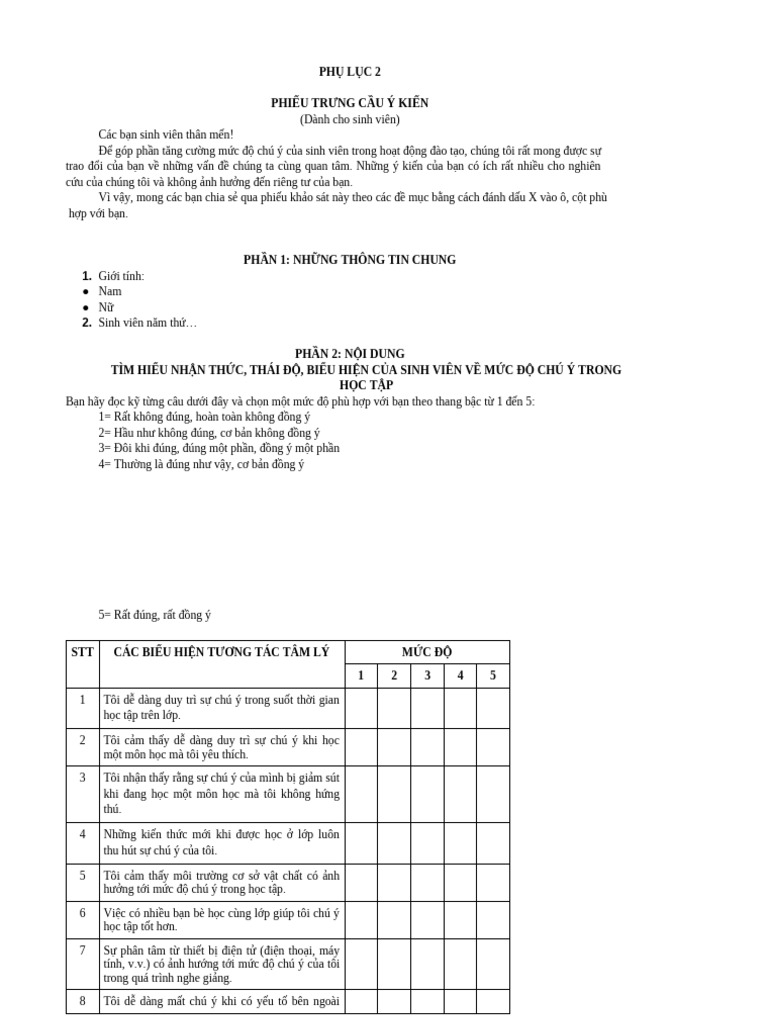 BẢNG HỎI-PL1 | PDF