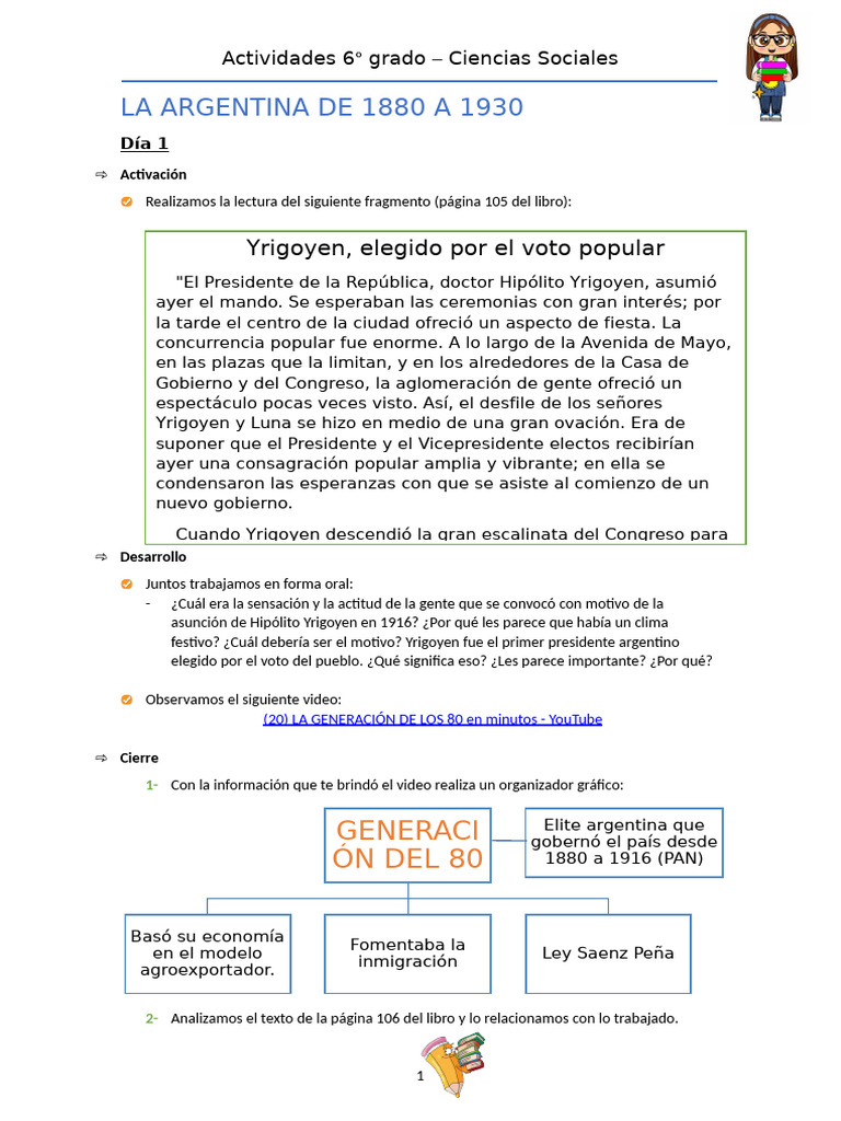 Argentina 1880-1930: Resumen y Contexto | PDF | Argentina