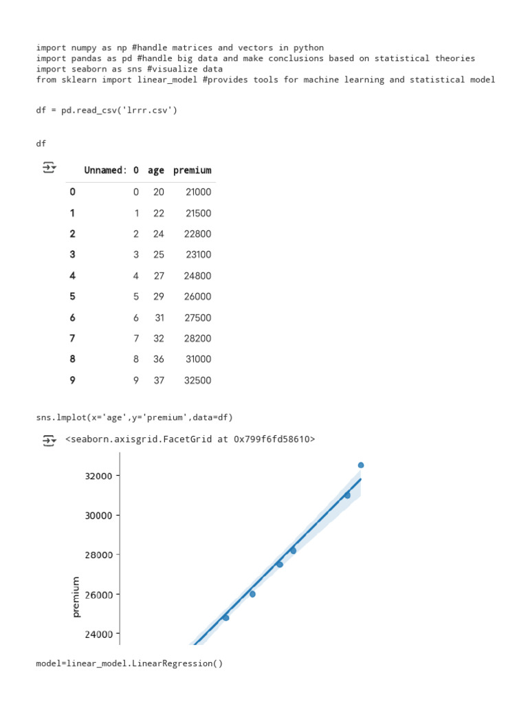 Linear Regression - Colab | PDF